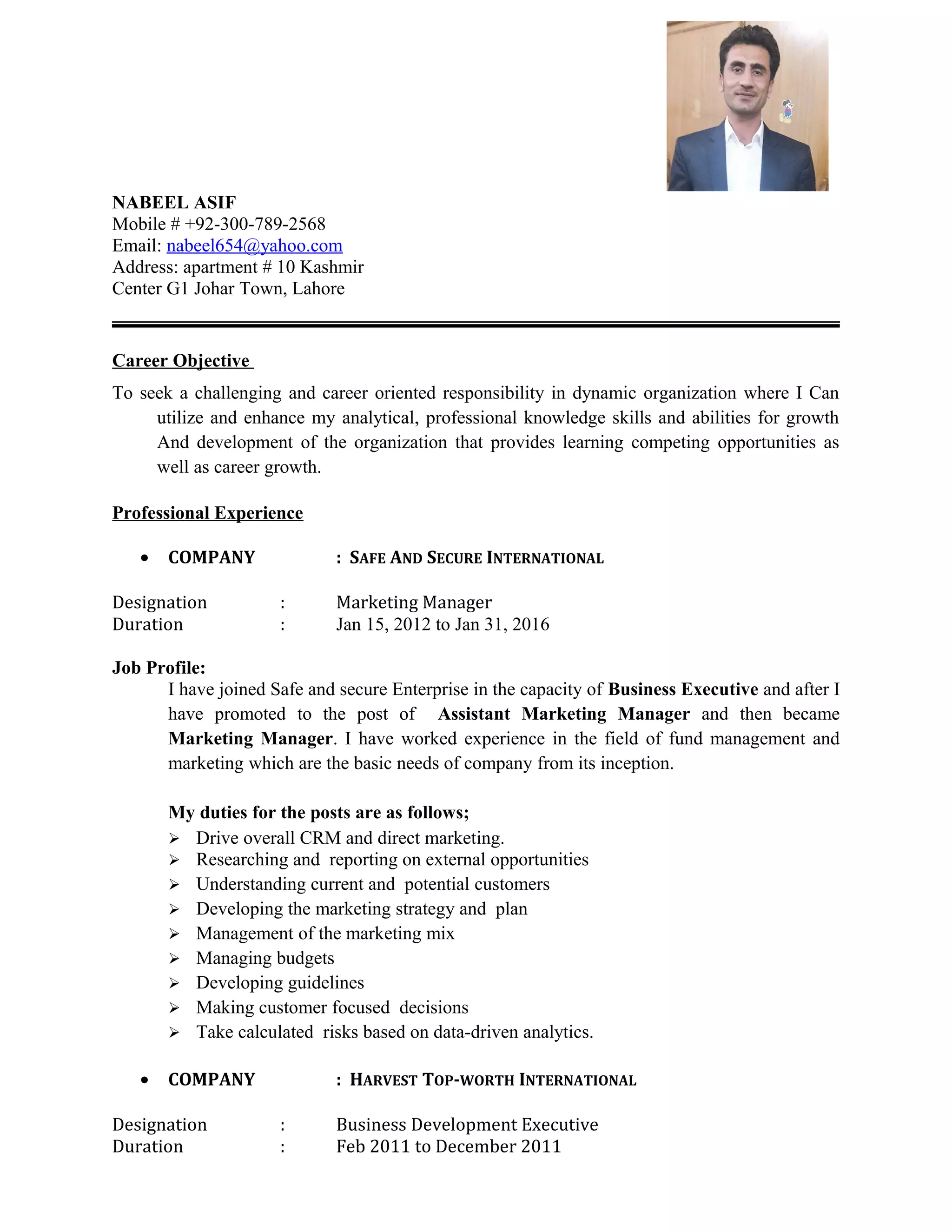 Nabeel Asif CV | DOC