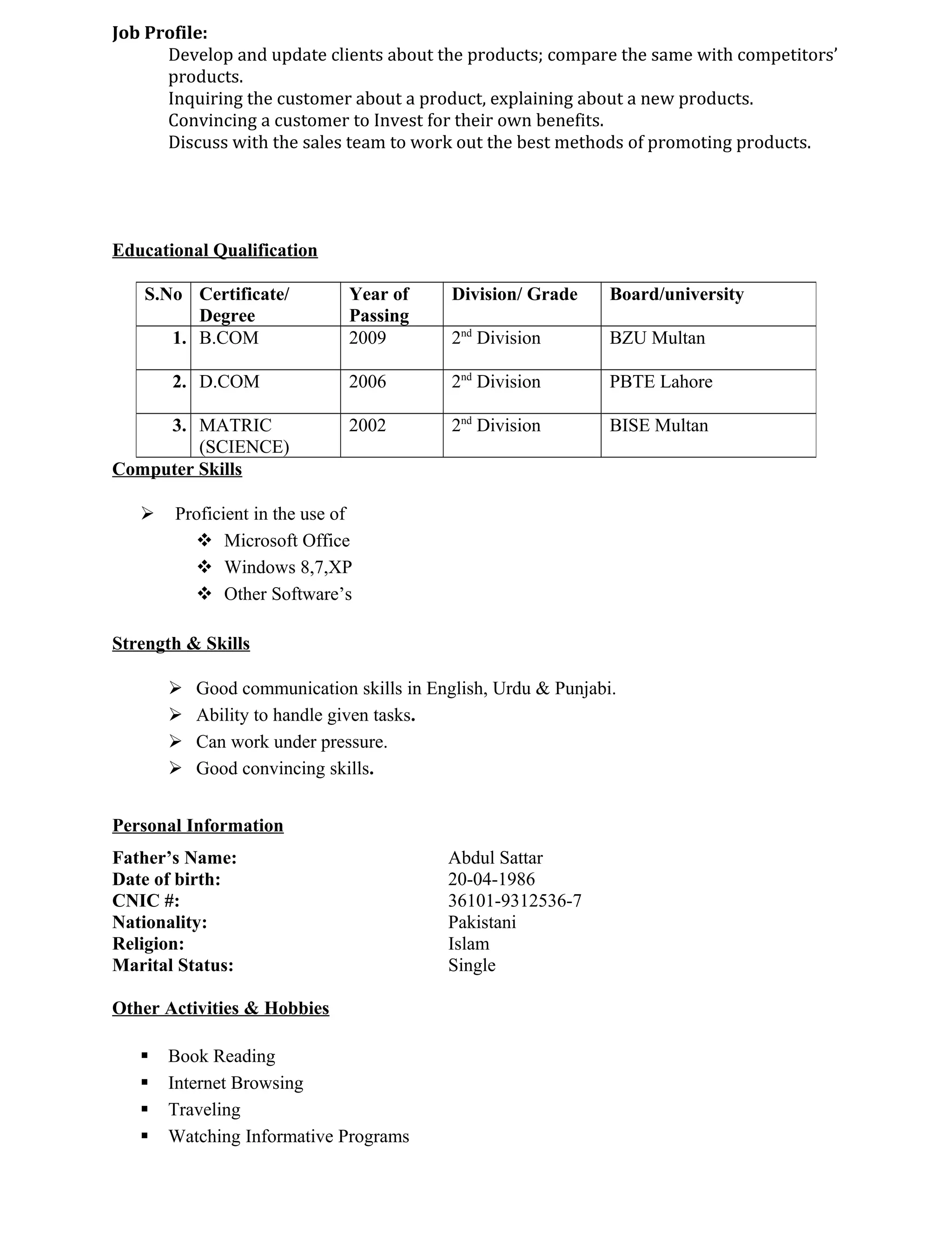Nabeel Asif Cv Doc