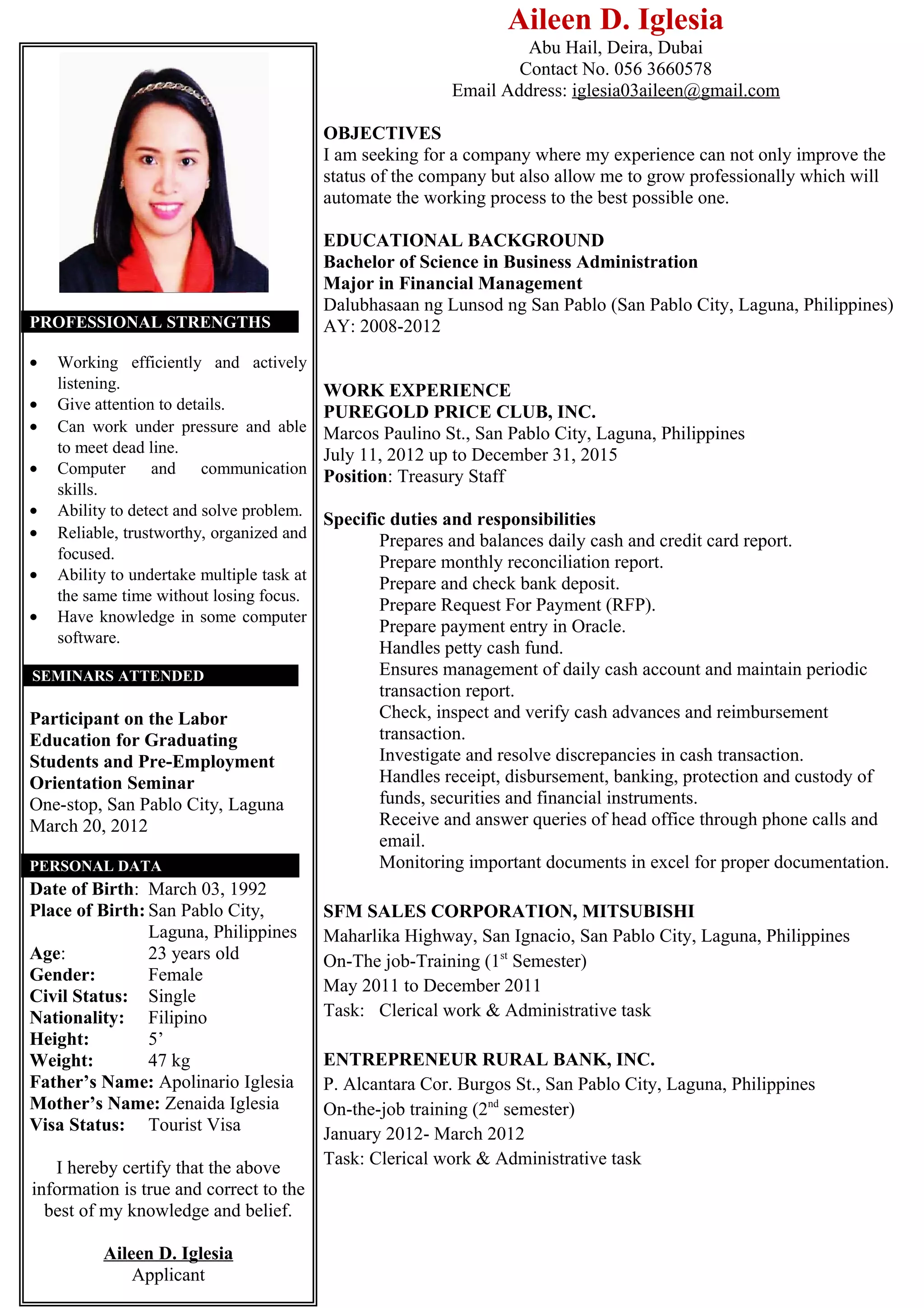 Aileen Iglesia_CV | DOC