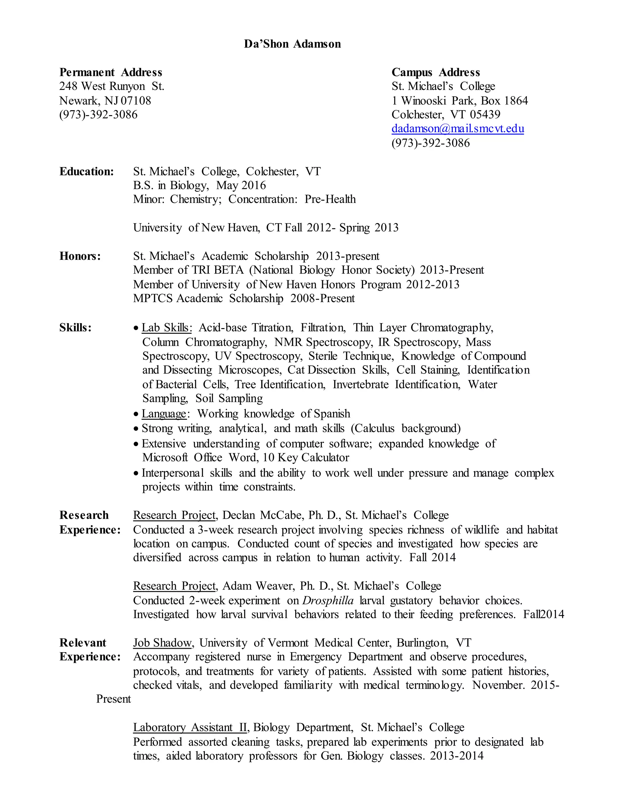 Updated Resume | DOCX