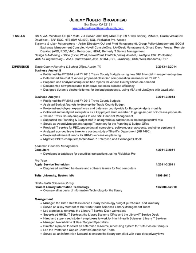 linkedin_resume | DOCX | Operating Systems | Computer Software and Applications