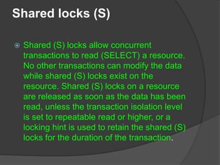 Locking in SQL Server | PPSX