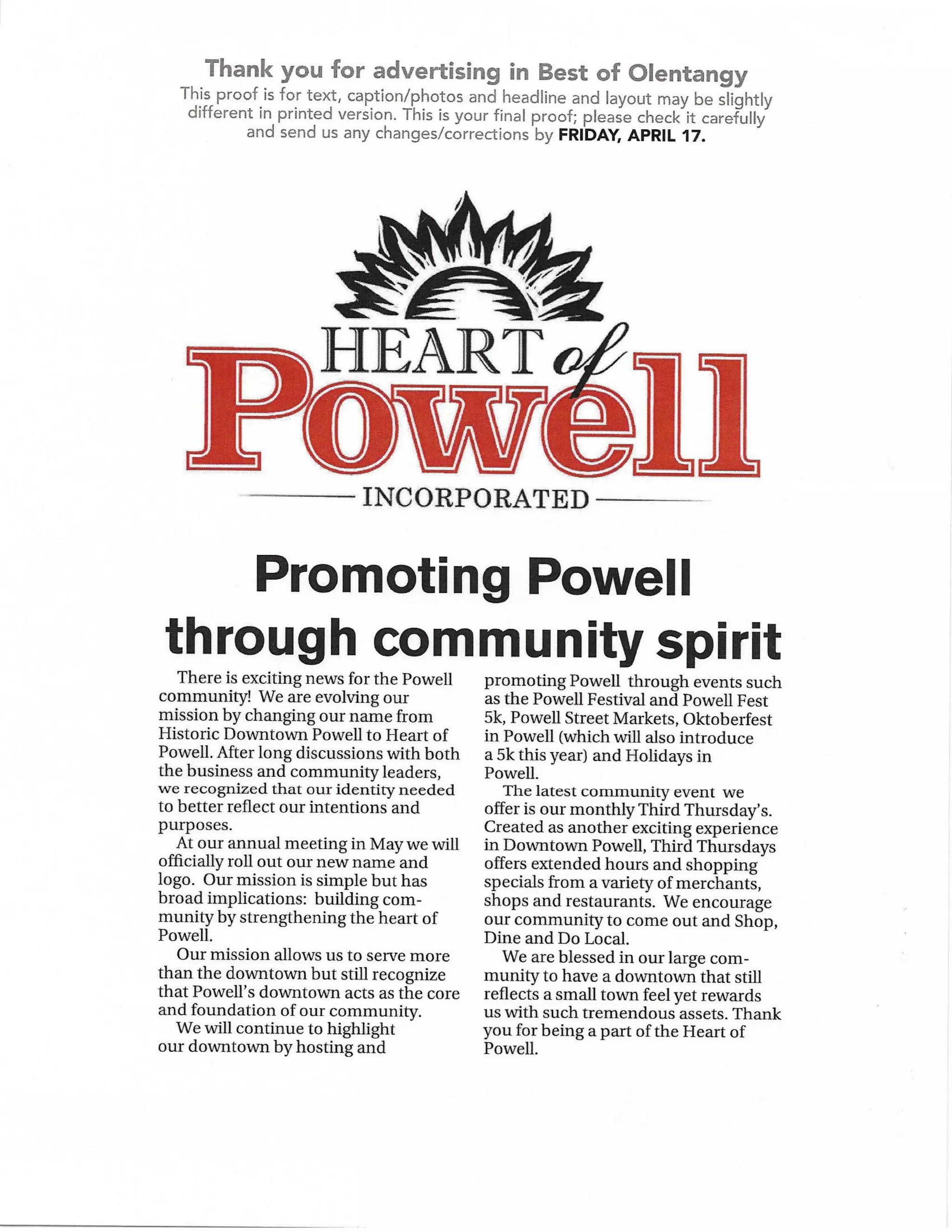 Marketing Heart of Powell | PDF