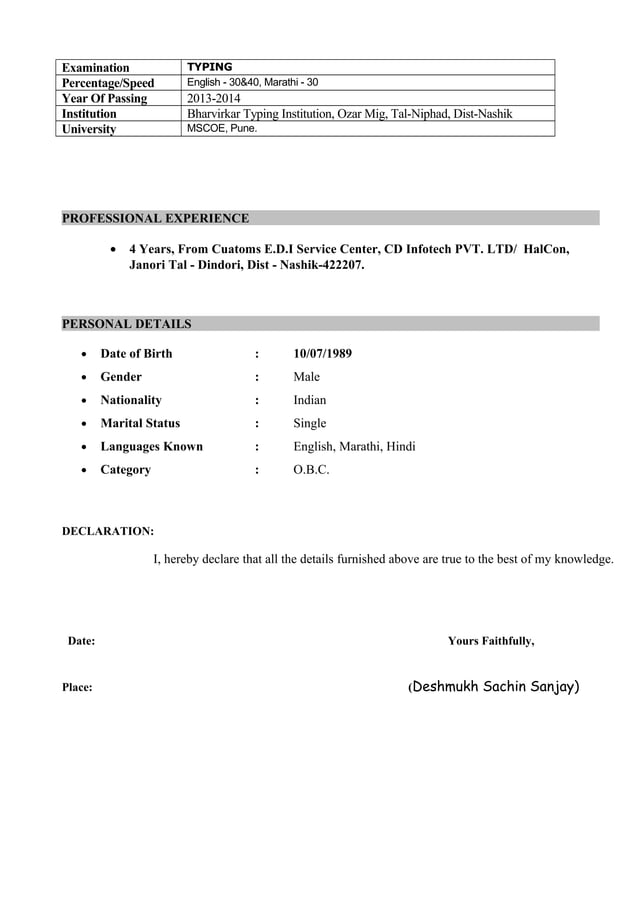 CURRICULUM VITAE | DOC | Education