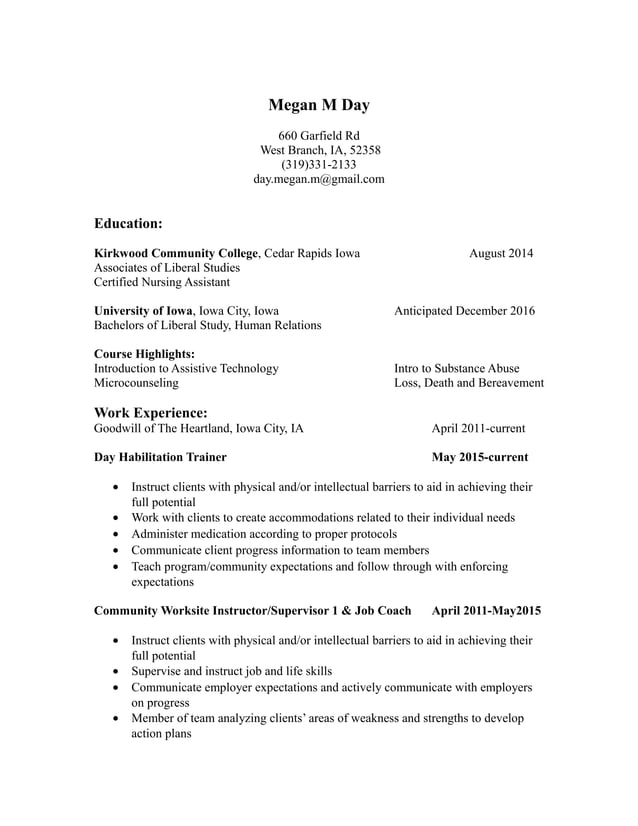 Megan Resume 2 | PDF