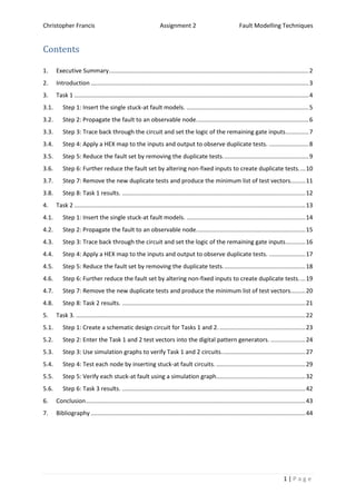 NG3S903 - Electronic Systems Engineering - Fault Modelling Techniques | PDF
