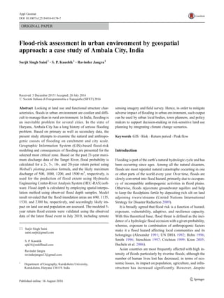 5. Flood-risk assessment in urban environment by | PDF