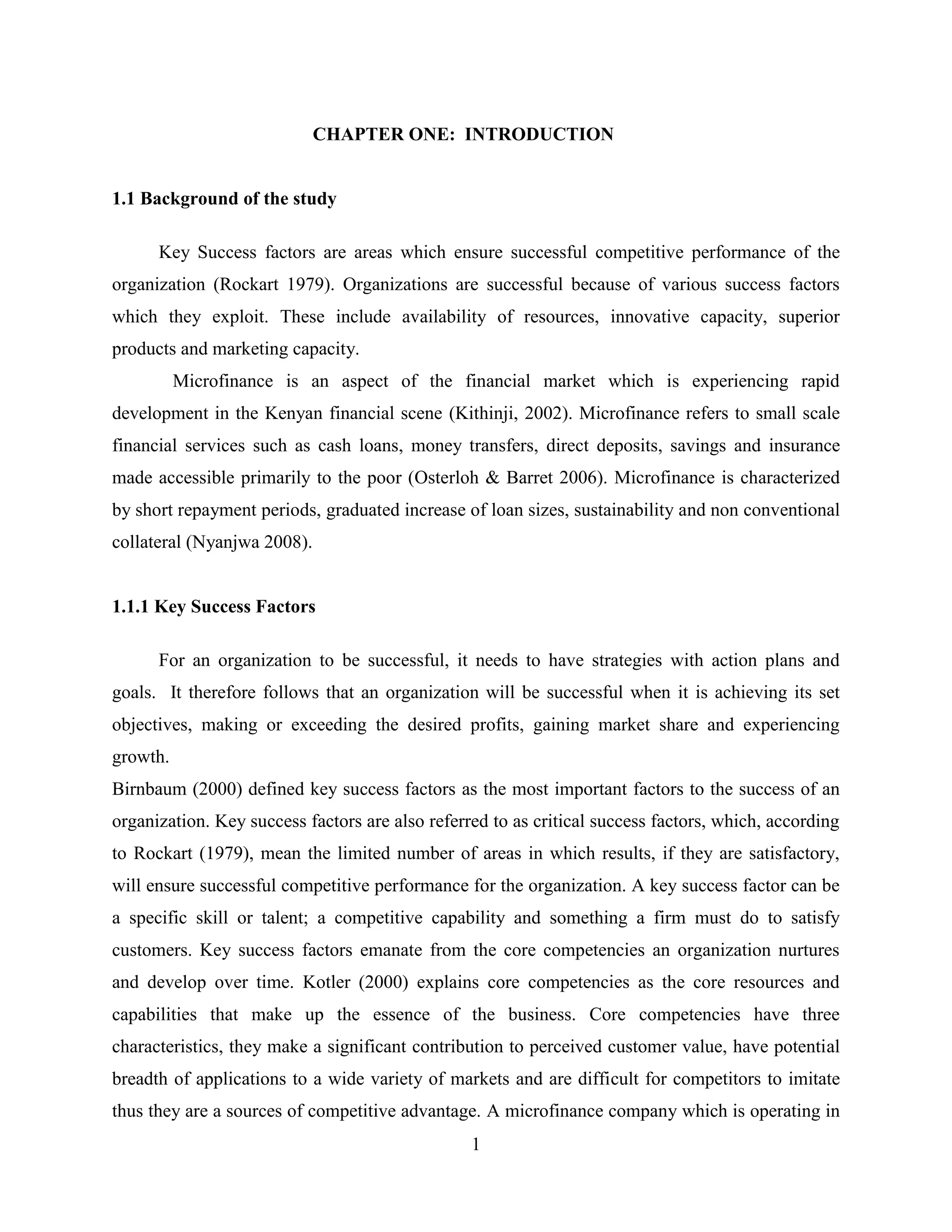 The key success factors for microfinance industry. | PDF