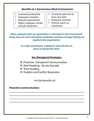 Harmony in the Workplace Participant Guide.5.27.15