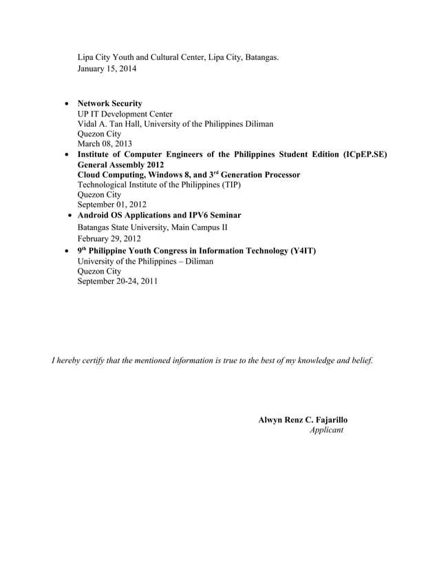 alwyn resume | PDF | Free Download