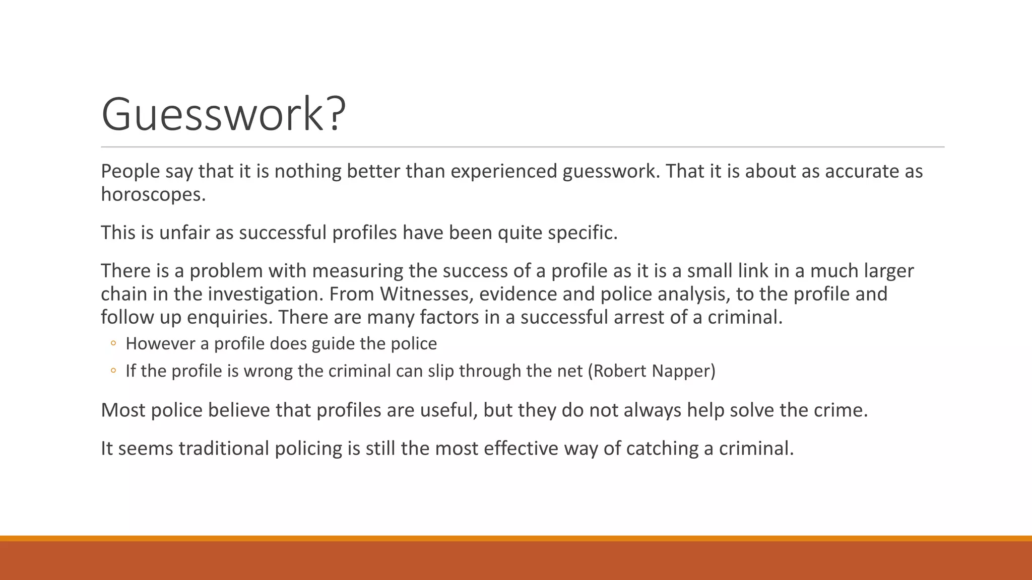 E3a1 offender profiling | PPTX | Crime & Harmful Acts to Individuals, Society & Human Right ...