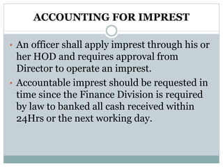 CSIR SARI PRESENTATION IMPREST-Paul | PPT