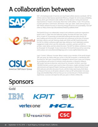 SAP for Utilities 2015 FINAL Brochure | PDF