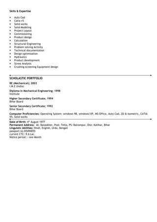 j.alam resume 03 | PDF
