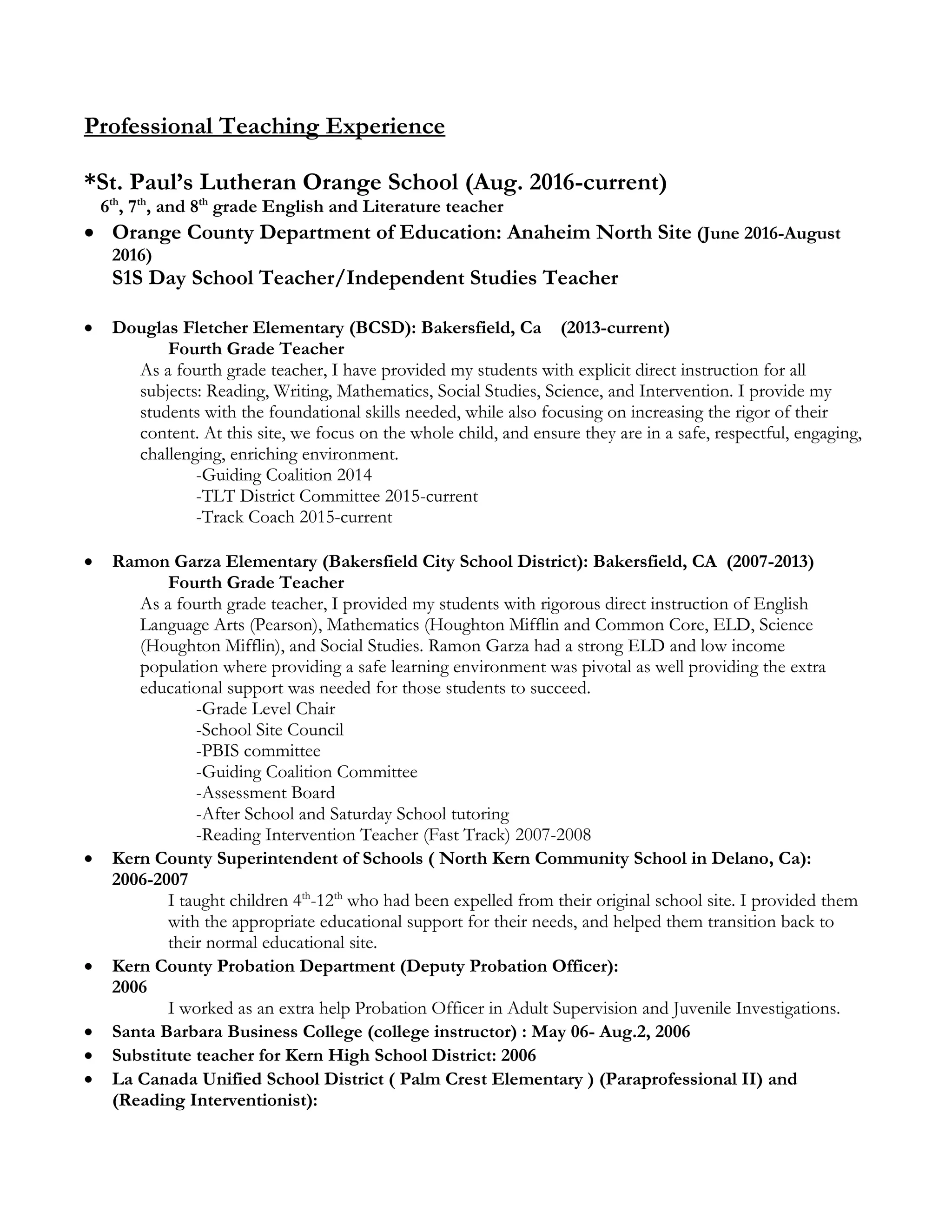 witt 2017 resume witt | PDF | Professional School | Postgraduate Education