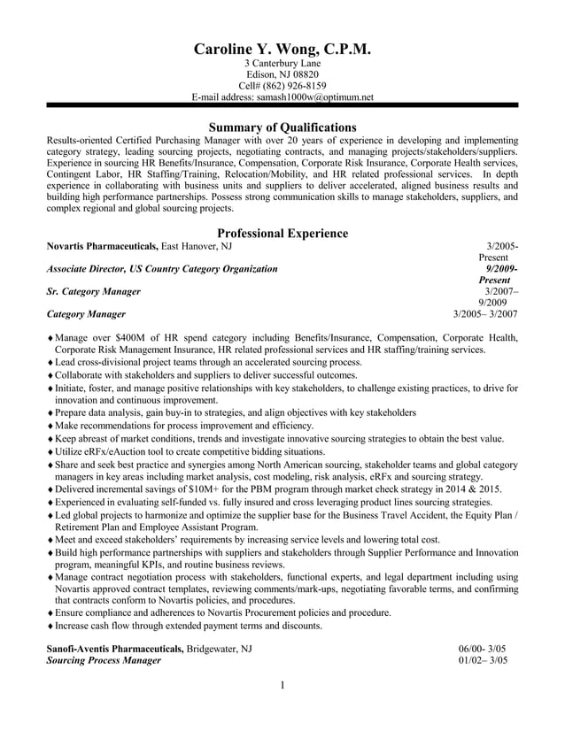 Caroline Wong CV 1-23-2015 | PDF