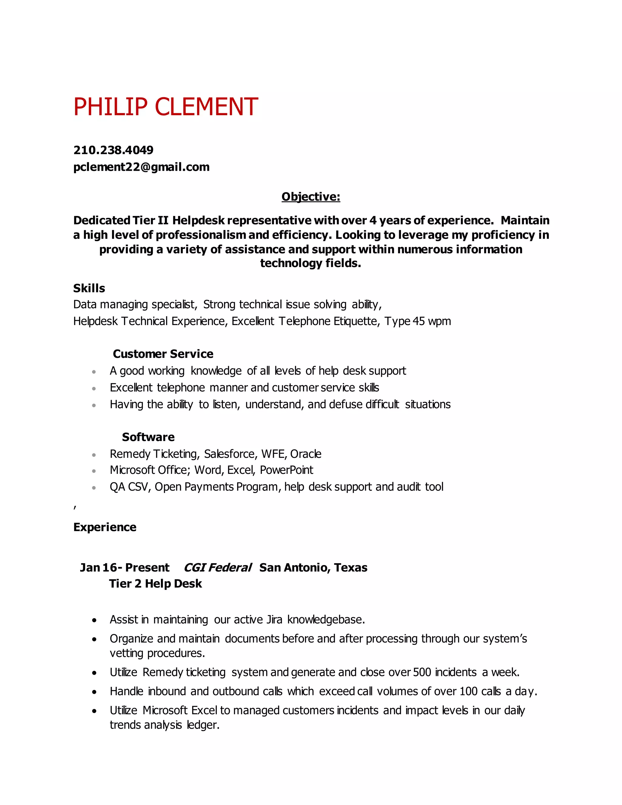 2015 Clement Resume | DOCX