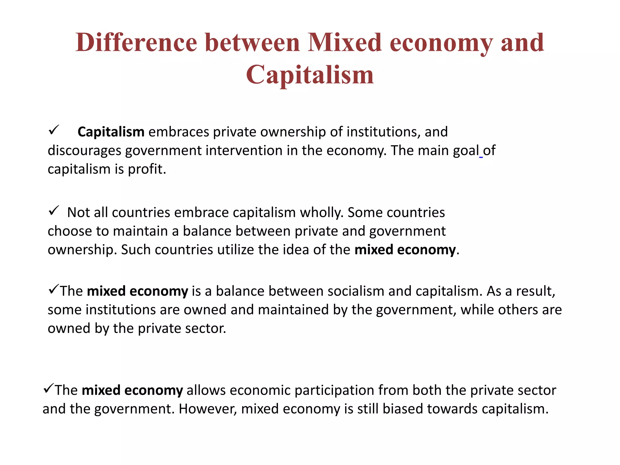 Mixed Economy [ECO101] | PPTX