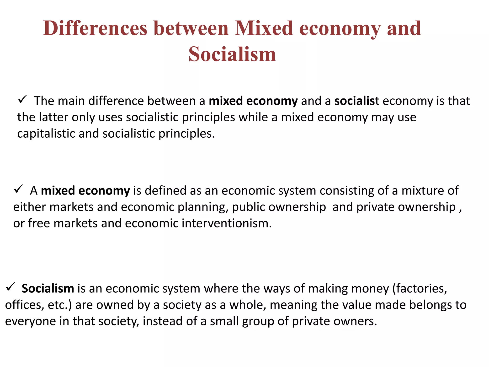 Mixed Economy [ECO101] | PPT