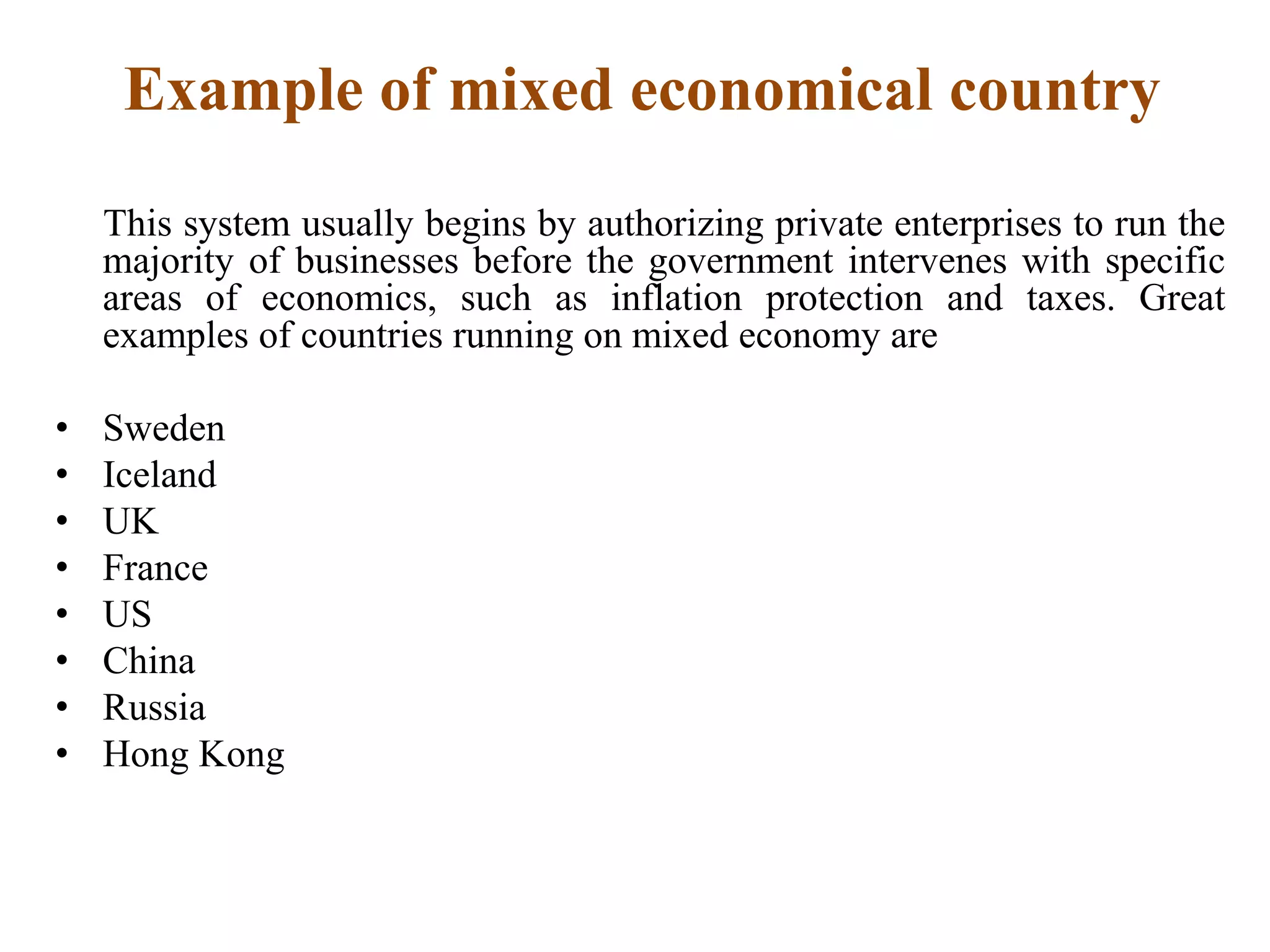 Mixed Economy [ECO101] | PPTX