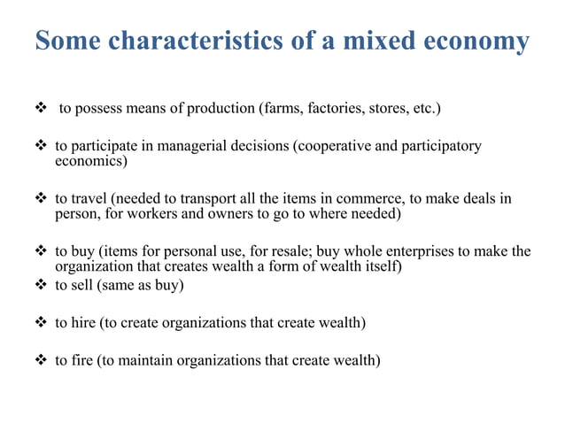 Mixed Economy [ECO101] | PPTX