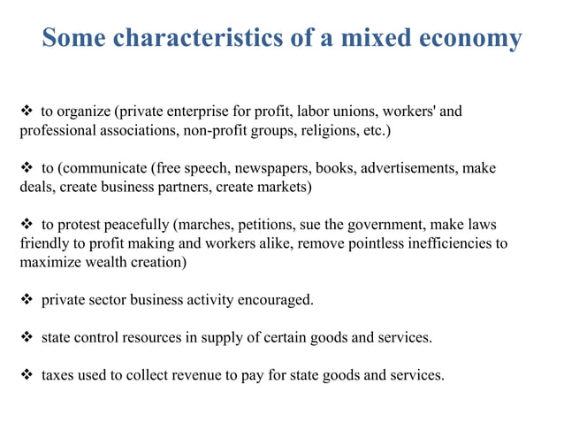 Mixed Economy [ECO101] | PPTX