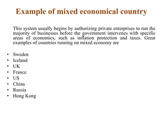 Mixed Economy [ECO101] | PPTX