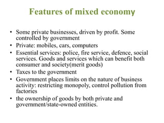 Mixed Economy [ECO101] | PPT