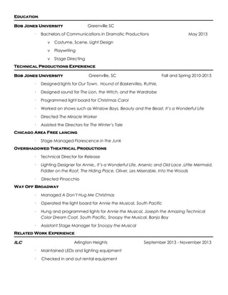 Theatre Portfolio 2 | PDF