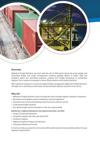 Waterline Freight Solutions LLC - DUBAI, UAE - Profile | PDF