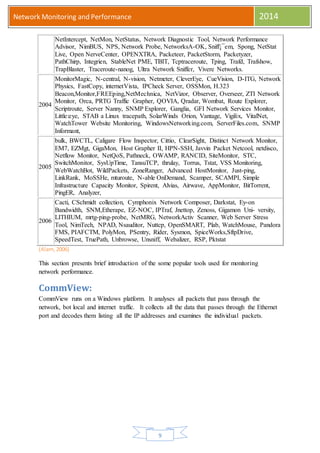 Computer Network Monitoring & Performance | DOCX | Computer Networking | Computing