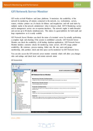 Computer Network Monitoring & Performance | DOCX | Computer Networking | Computing