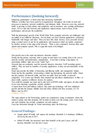 Computer Network Monitoring & Performance | DOCX | Computer Networking | Computing