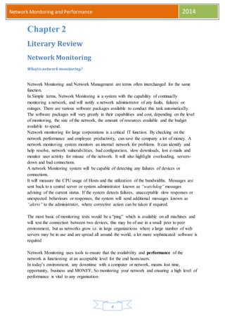 Computer Network Monitoring & Performance | DOCX | Computer Networking | Computing
