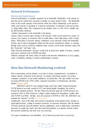 Computer Network Monitoring & Performance | DOCX | Computer Networking | Computing
