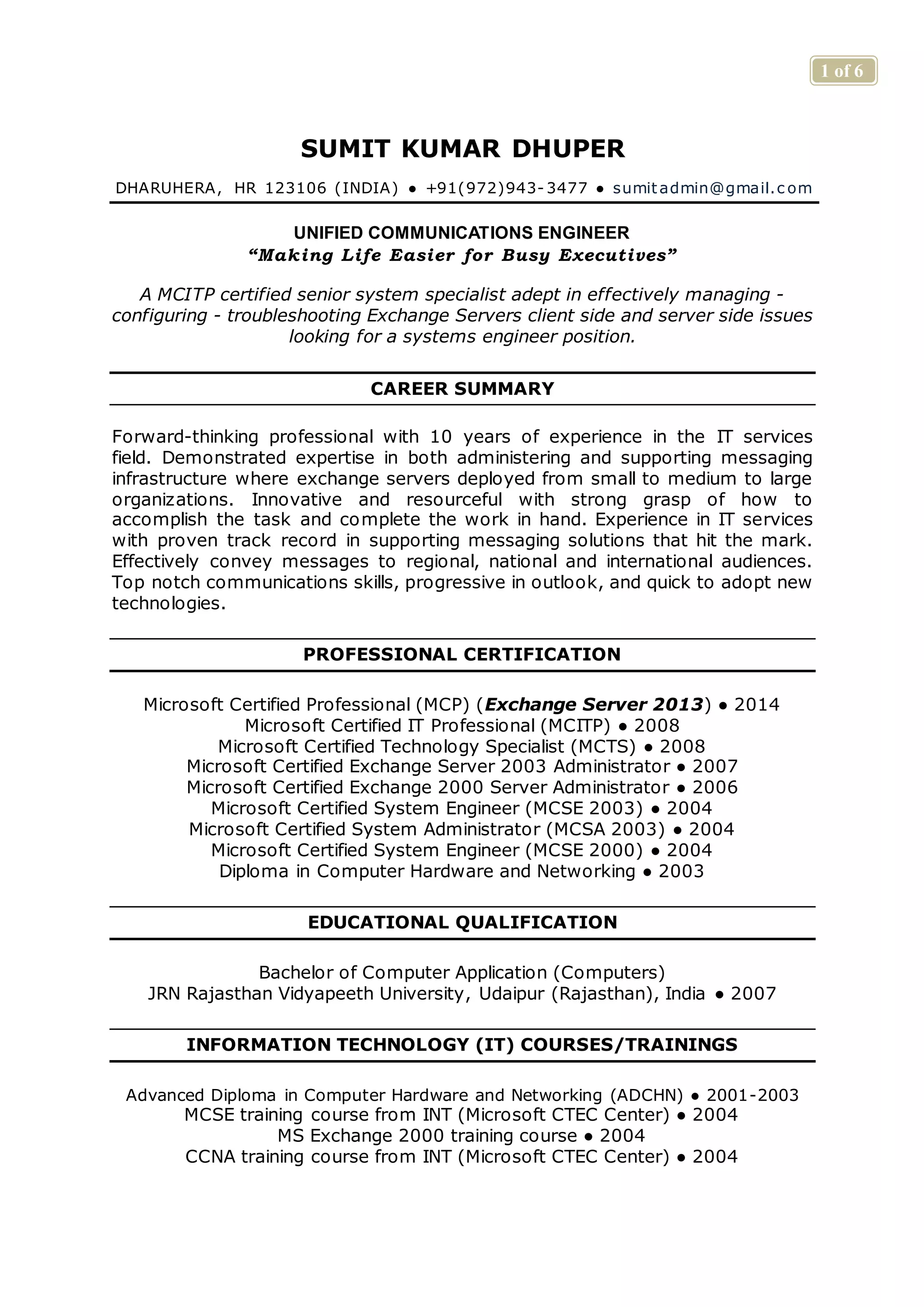 SumitDhuper_Resume | DOCX