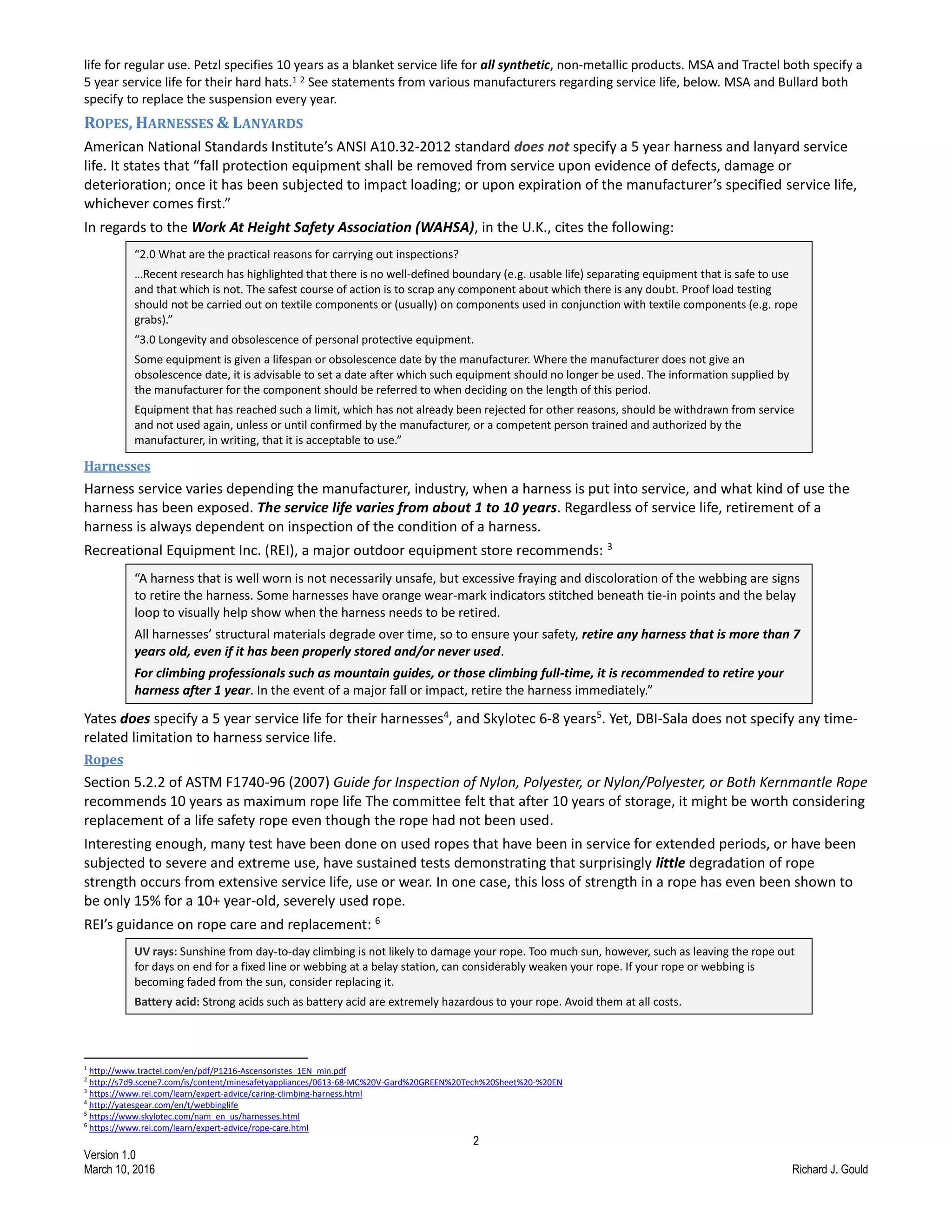 Service Life of PPE and Equipment v1.0 | PDF