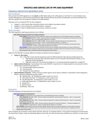 Service Life of PPE and Equipment v1.0 | PDF