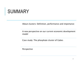 Towards a cluster based development approach in Tunisia | PPT