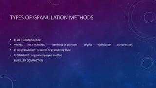 Presentation on dry granulation | PPTX