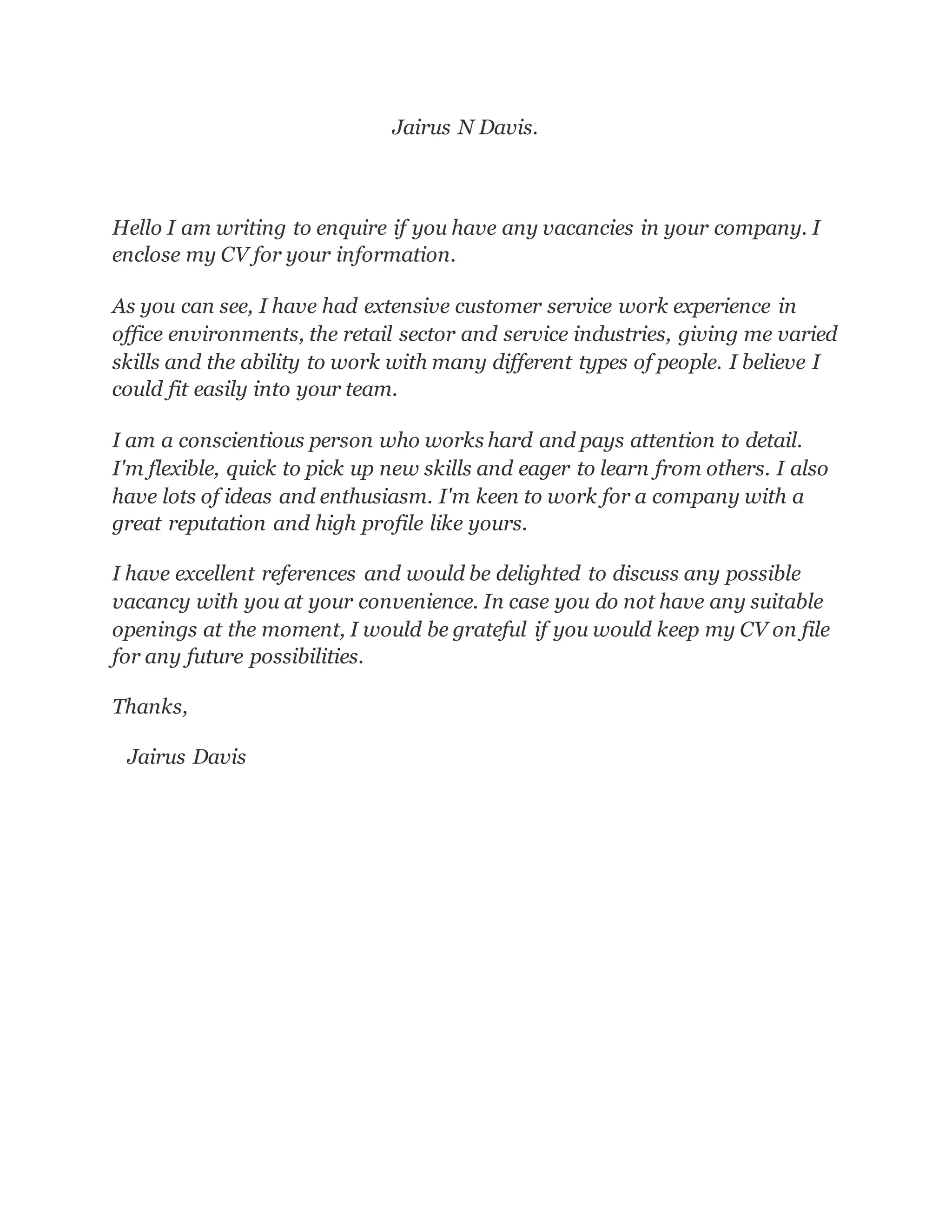 Cox Cover Letter | DOCX