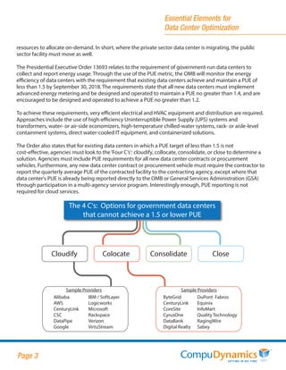Compu Dynamics White Paper - Essential Elements for Data Center Optimization | PDF