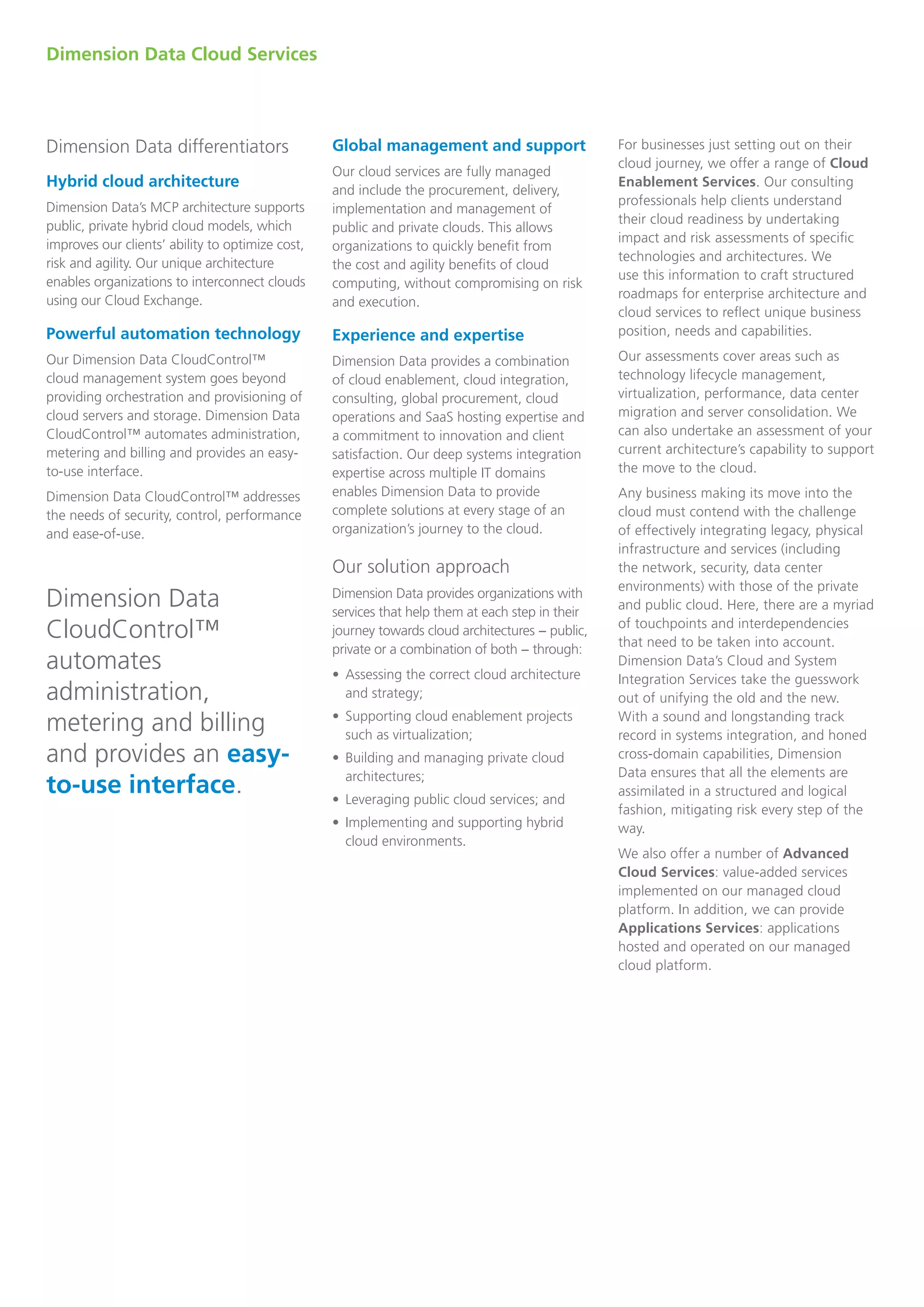 Cloud Services Brochure | PDF