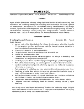 DAYLE SIEGEL Resume - July2016 | DOCX