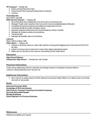 resume dc | PDF