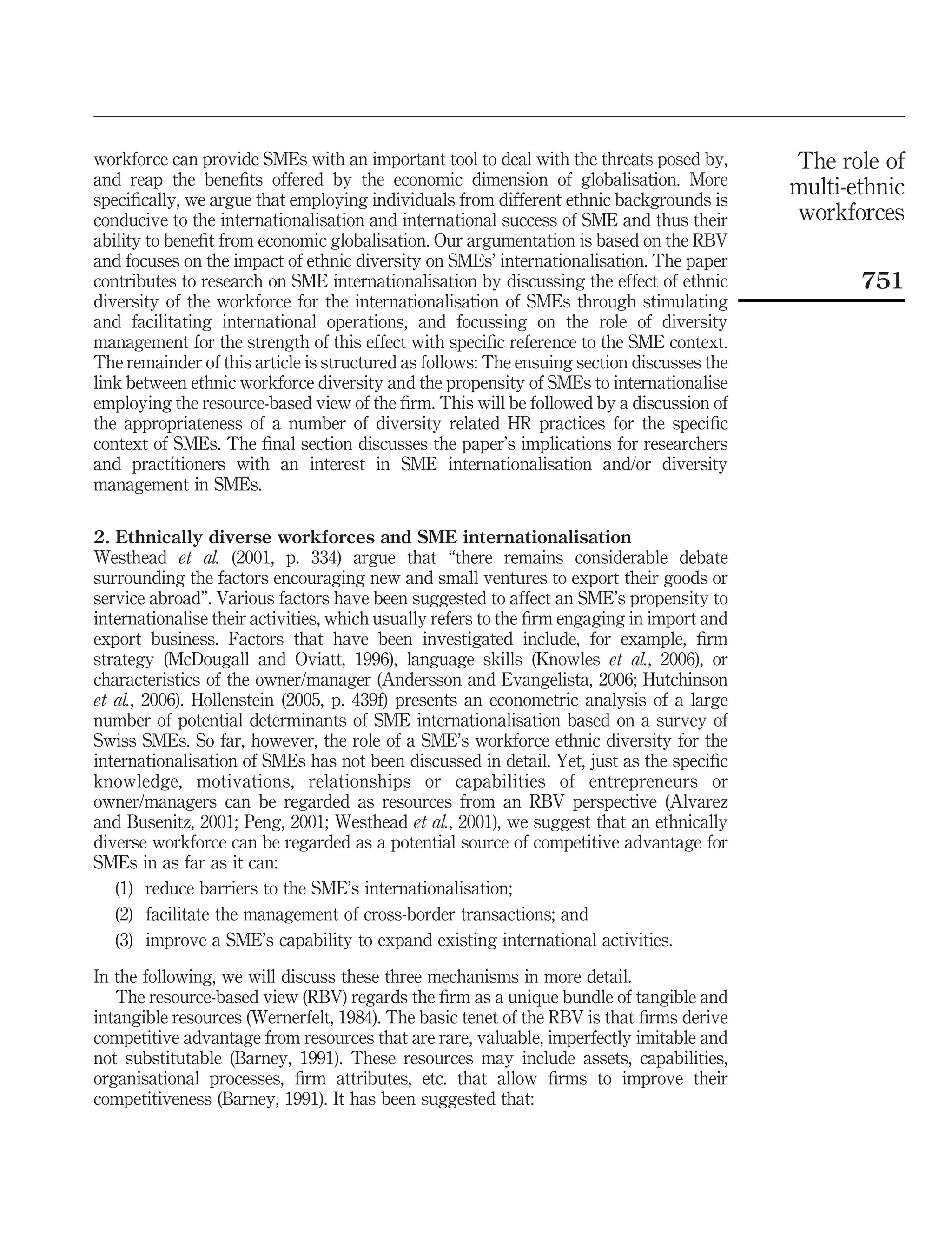 The role of multi-ethnic workforces in the internationalisation of SMEs_G Shoobridge | PDF