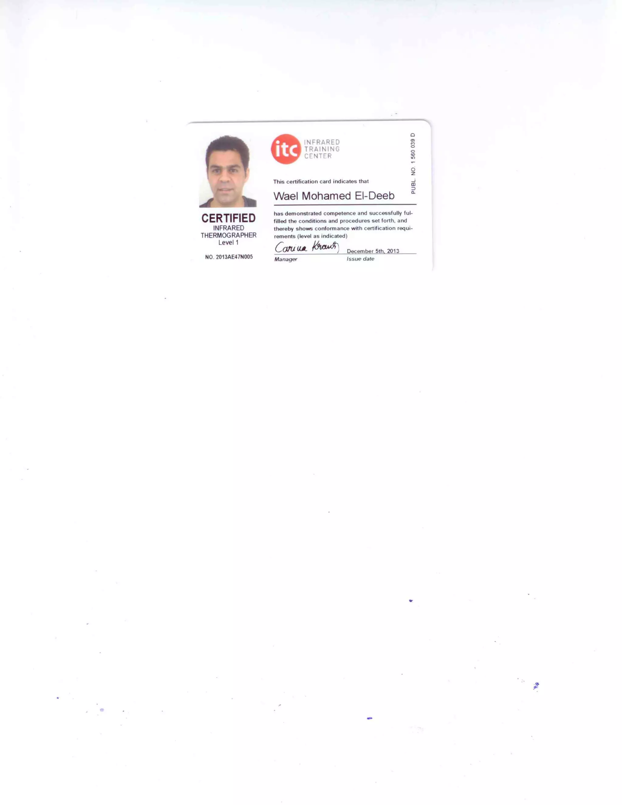 Thermography Certificate and ID | PDF