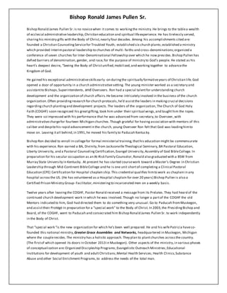 Bishop Ronald James Pullen Sr | PDF