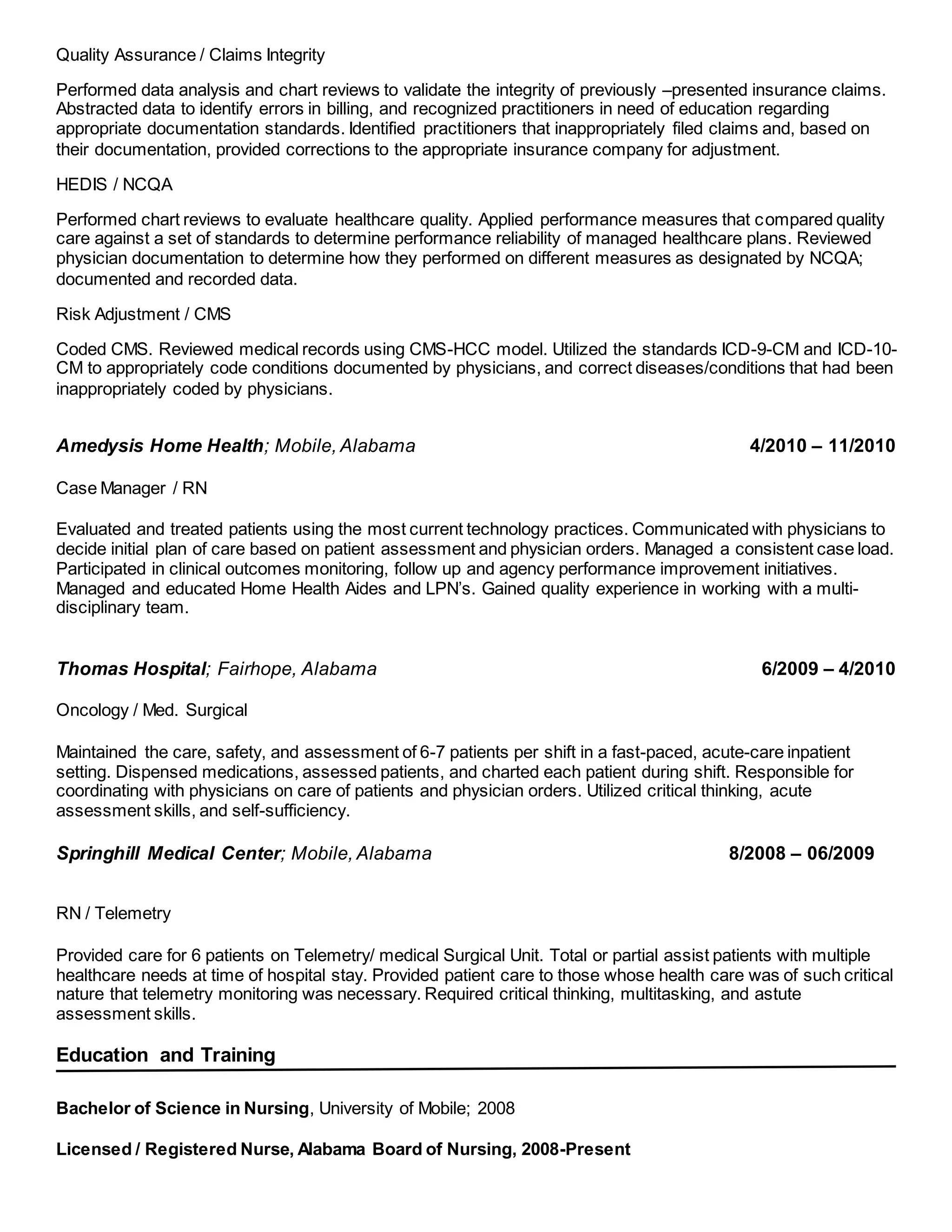 Christie 2015 Resume | DOCX