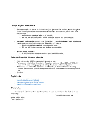 ABOOBACKER SIDDIQUE P K JUL-2015 | PDF